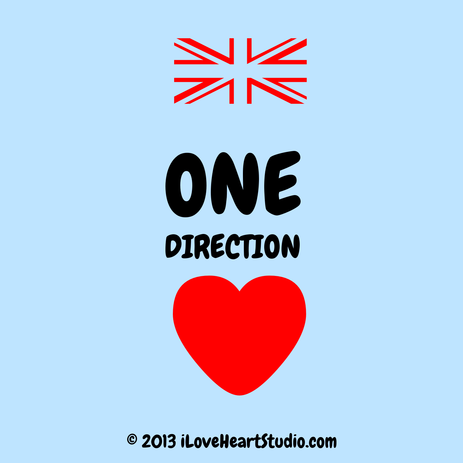 British And Irish Flag Heart One Direction